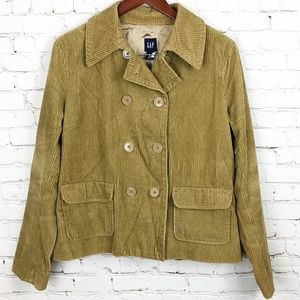 GAP | Jackets & Coats | Gap Tan Corduroy Button Front Collared Coat L ...